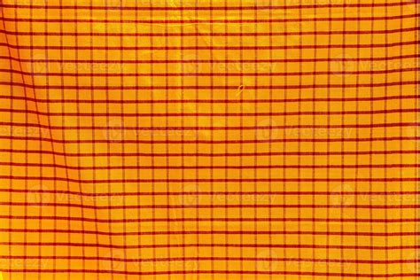 Multicolor Pure Cotton Gamucha Bath Towel Check Fabrics Close Up