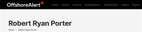Robert Ryan Porter Charged With The Allegations Of Sec Gripeo