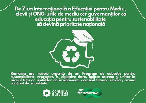Evenimente De Ziua Internațională a Educației pentru Mediu elevii și