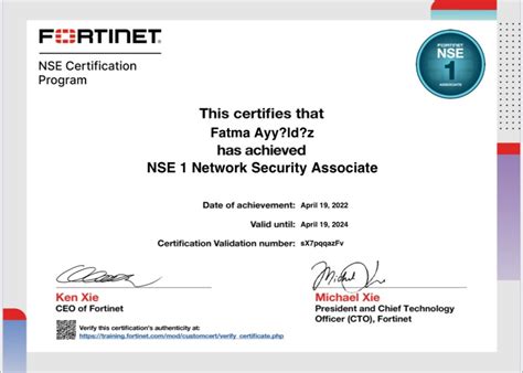 Fortinet Nse Networksecurity Fatma Köremezli