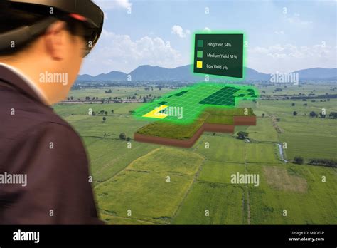 Iot Smart Industry 40 Agriculture Conceptagronomistfarmerblurred