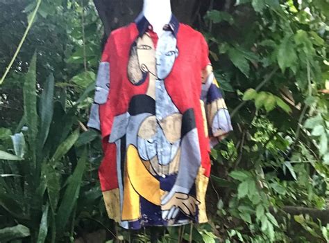 Pablo Picasso Print Silk Shirt Etsy
