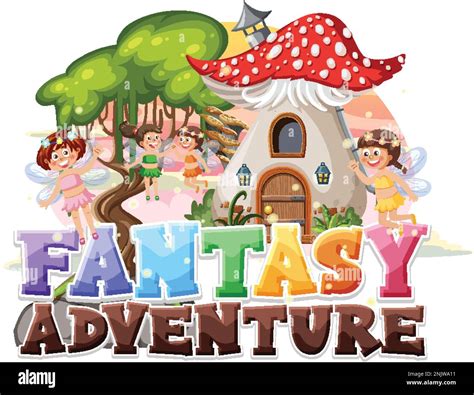 Fantasy Adventure Text Design Illustration Stock Vector Image And Art Alamy