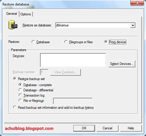 Achul Blog Cara Backup Dan Restore Database SQL Server