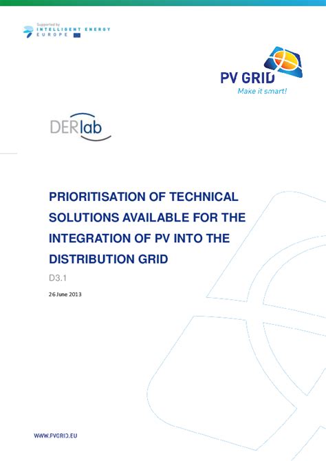 Pdf Prioritisation Of Technical Solutions Available For The