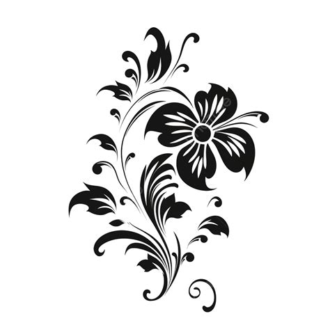 Decorative Flower Silhouette Decorative Flower Silhouettes Png