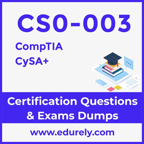 Updated Comptia Cysa Cs0 003 Dumps Edurely 2025