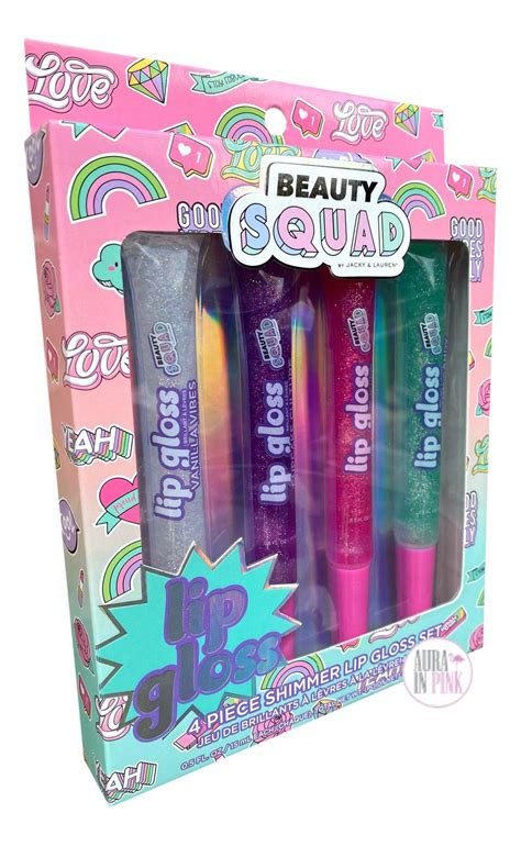 Beauty Squad 4 Pc Flavored Shimmer Lip Gloss Set Vanilla Cupcake S