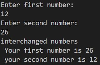 Write A C Program To Interchange Two Numbers Pps C Programming