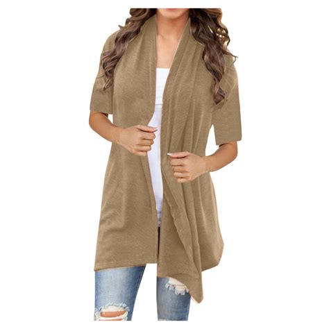 Quyuon Womens Lightweight Cardigan Sweater Clearance Long Sleeve