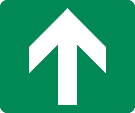 Top Arrow Direction Signs Green Exit Emergency Icon PNG