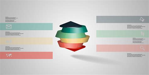 3d 그림 Infographic 템플릿입니다 둥근 8 각형 6 색 부분으로 나누어져 있습니다 개체는 회색 흰색 바탕에 배열 된다