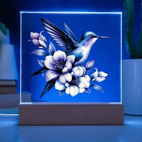Hummingbird Acrylic Led Light Hummingbird Lamp Hummingbird Ts