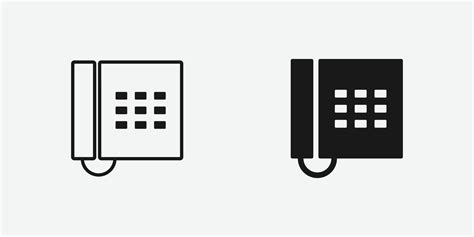 Office Telephone Vector Icon Business Phone Communication Call