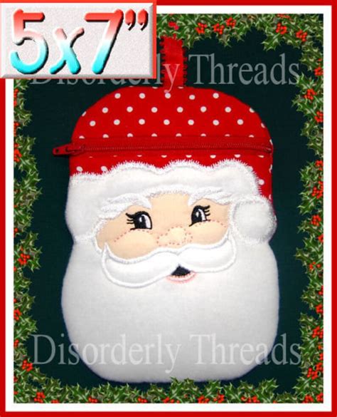 Santa Zippered Bag 5x7 Xxx Vip Pes Jef Hus Exp Dst Etsy