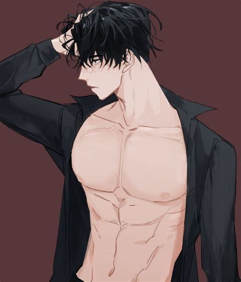 A Man With No Shirt On Is Holding His Jacket Over His Head And Looking At The Camera