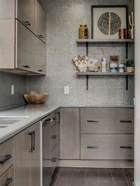 33 Penny Tile Backsplash Stylish And Timeless Backsplashes Grey