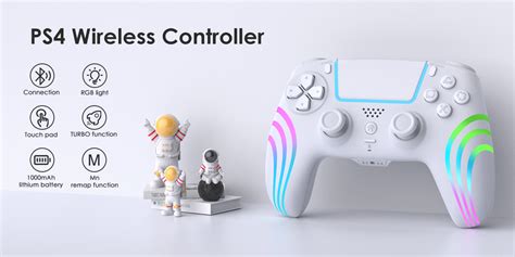 Rgb Led Wireless Controller For Ps4 Pc 6colors Game Controller