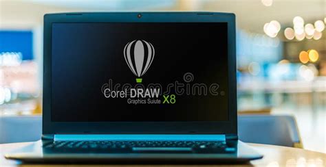 Laptop Computer Displaying Logo Of CorelDRAW Editorial Stock Photo Image Of Media Graphics