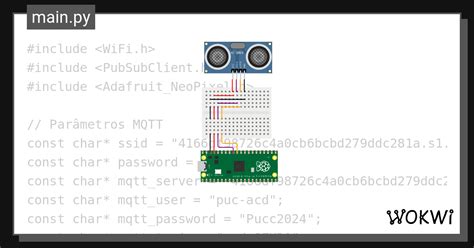 HC SR04 With MicroPython Copy Wokwi ESP32 STM32 Arduino Simulator