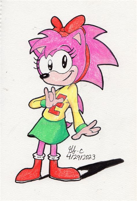 4 29 2023 Amy In Her Sonic Manga Outfit By Spongefox On Deviantart