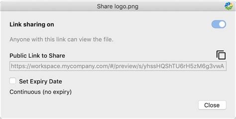 Alfresco Docs Sharing Files