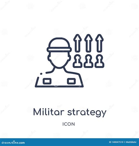 Linear Militar Strategy Icon From Army Outline Collection Thin Line Militar Strategy Vector