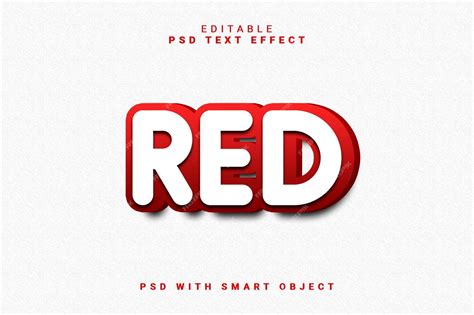 Premium Psd Red 3d Text Effect