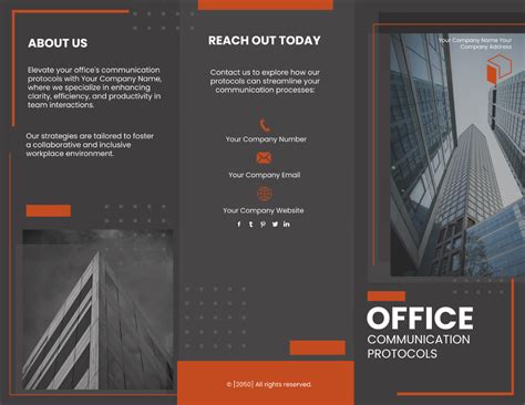 Free Office Communication Protocols Brochure Template To Edit Online