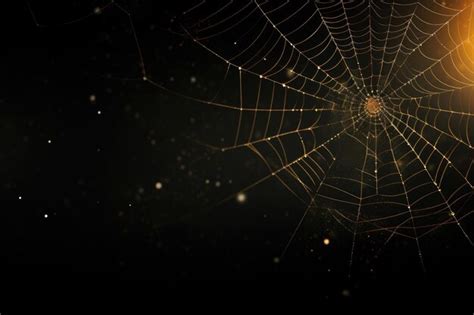Premium Photo Cobweb Macro On Dark Background Ai Generated