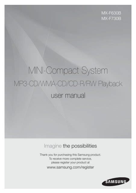 Samsung Giga Sound System MX F630B ZA User Manual ENGLISH