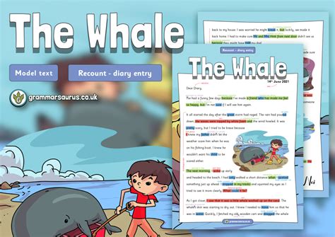 Year 2 Model Text Diary Entry The Whale Grammarsaurus