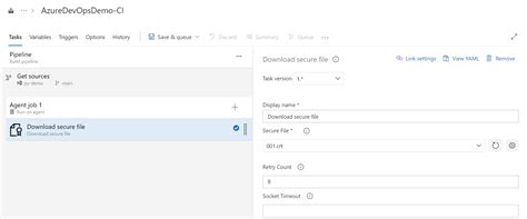 如何加入憑證或安全相關檔案至 Azure Pipeline