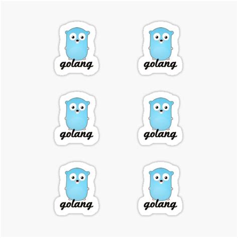 Golang Sticker Pack Sticker For Sale By Leesander Redbubble