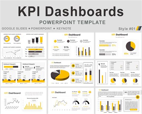 Editable KPI Dashboard Powerpoint Template KPI Dashboard Kit Powerpoint Templates Kpi