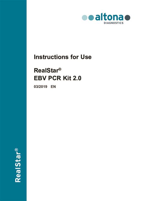 Realstar® Ebv Pcr Kit 2 0 Altona Diagnostics
