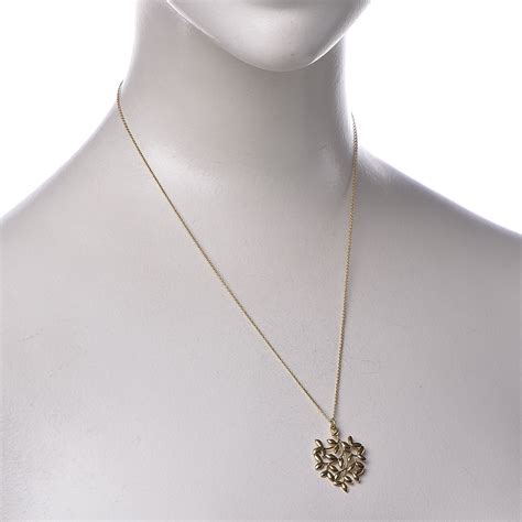 Tiffany 18k Yellow Gold Small Paloma Picasso Olive Leaf Pendant