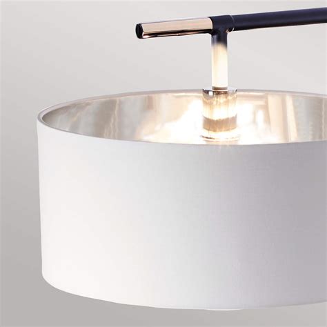 Stehleuchte Balance schwarz nickel Schirm weiß Lampenwelt ch
