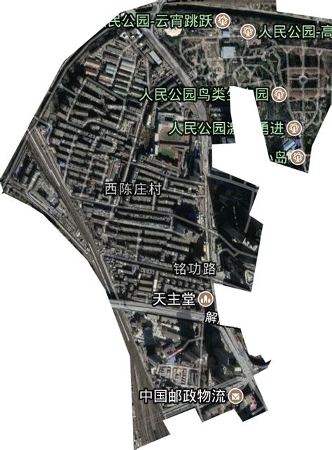 铭功路街道高清卫星地图