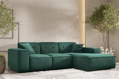 Fun Möbel Ecksofa Designersofa Cesina Ottomane Rechts Oder Links In Stoff Inkl 2 Zierkissen