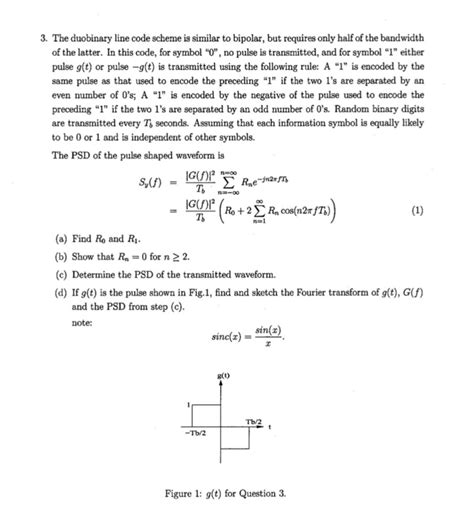 3 The Duobinary Line Code Scheme Is Similar To