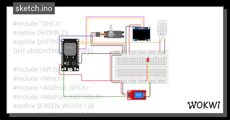 Dht22 Oled Servo Relay Blynk Wokwi ESP32 STM32 Arduino Simulator