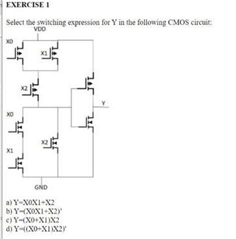 solved exercise 1 select the switching expression for y in