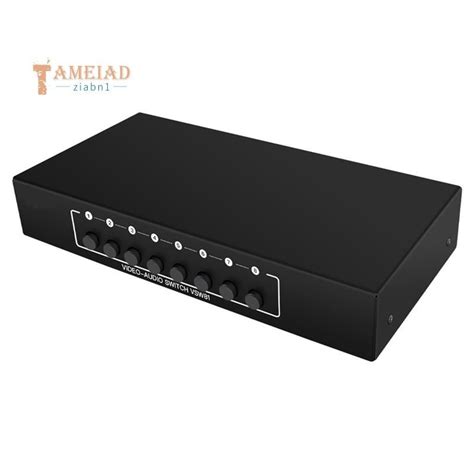 1 Pieza 8 Entrada 1 Salida Av Interruptor Selector De Vídeo Lr Caja