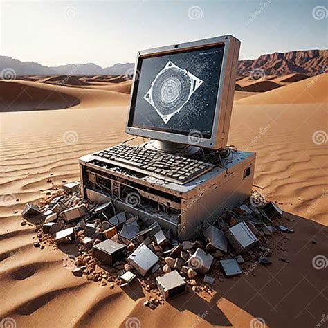 Broken Computer Server Cause Data Leak To Public Stock Illustration