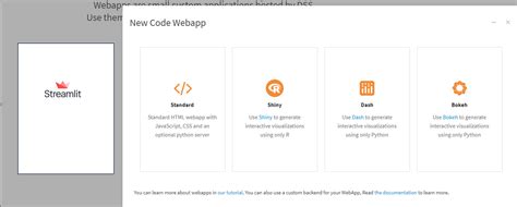 Make Streamlit Webapp A Default Choice Dataiku Community