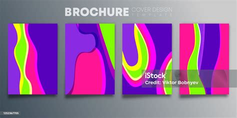배경 전단지 포스터 브로셔 타이포그래피 또는 기타 인쇄 제품을 위한 다채로운 커버 템플릿 디자인 세트입니다 벡터 일러스트레이션 0명에 대한 스톡 벡터 아트 및 기타 이미지
