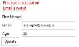 Displaying Validation Error Messages ASP NET MVC Extensions DevExpress Documentation