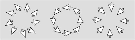 Mouse Click Circle Frame Arrow Pointer Round Border 45953128 Vector