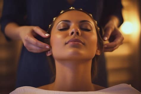 Premium Ai Image Woman Getting Facial Massage At Spa